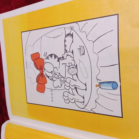 Garfield | Other | Vintage Giant Sticker Fun Coloring Book Garfield 99s ...